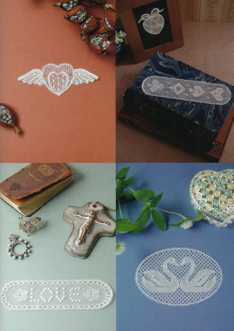 Bobbin Lace Patterns - Hearts - by Mika Toyoda